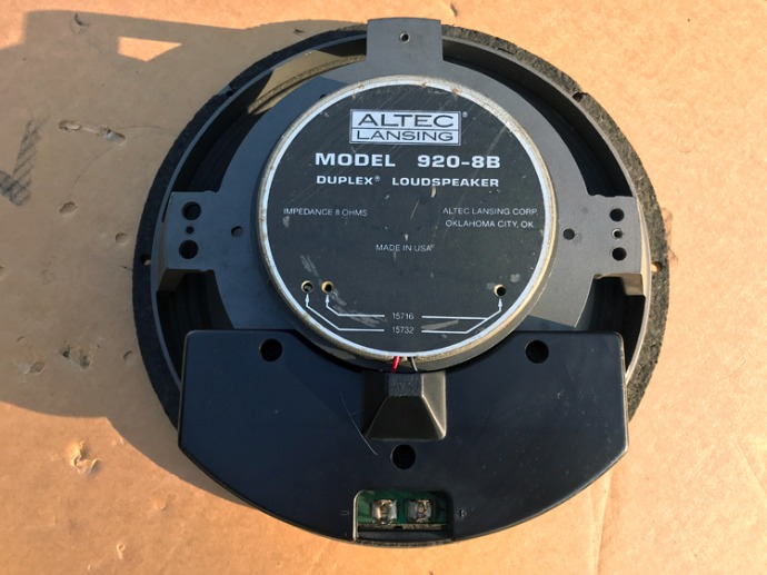 소리전자 - ALTEC 12인치 Duplex 유닛 920-8B 팝니다.